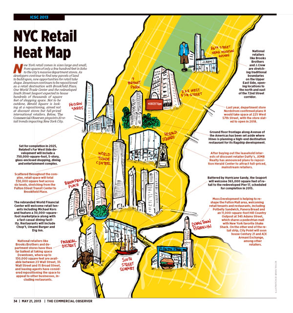 NYC Retail Heat Map – Commercial Observer