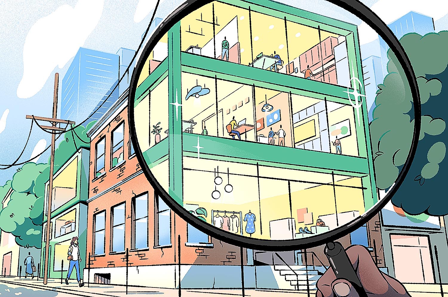 Federal Government Building Cartoon