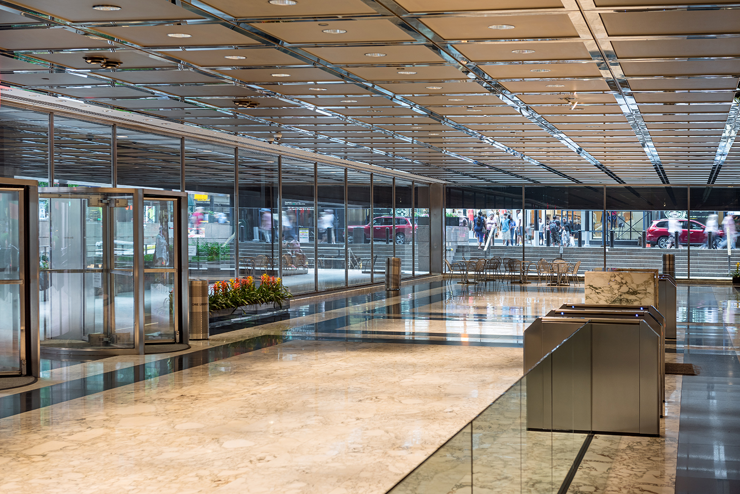 Brookfield Thinks Beyond Steel in One Liberty Plaza Lobby Revamping ...